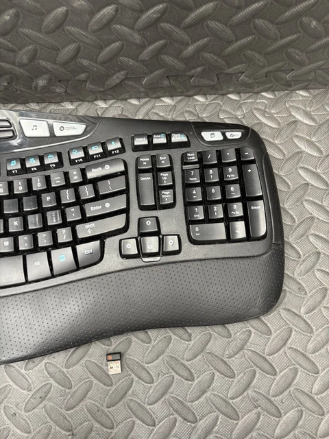 LOGITECH K350 COMFORT Wave Ergonomic Wireless Keyboard - W/ DONGLE $48. ...