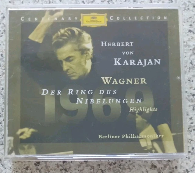 WAGNER - DER Ring Des Nibelungen highlights KARAJAN Berlin PO - Ex 2 CD Set DG £10.60 - PicClick UK
