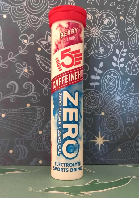 HIGH5 CAFFEINE HIT Zero Electrolyte Sports Drink Berry Flavour 80G 20 ...