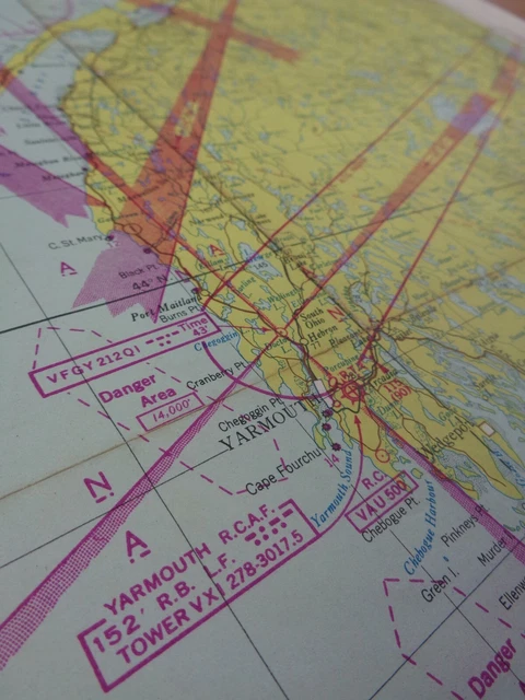 WW2 (1945) &RESTRICTED& RCAF Map "ACTIVE AIR DEFENCE ZONE - OFFICIAL ...