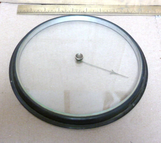 GOOD OLD ANEROID Barometer 8 5/8" Brass Bezel-Bevelled Glass-Set Knob ...