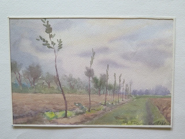 TABLEAU VINTAGE PEINTURE Aquarelle Paysage Signé Emilia Romagna 21x14 CM P14 EUR 44,84 - PicClick FR