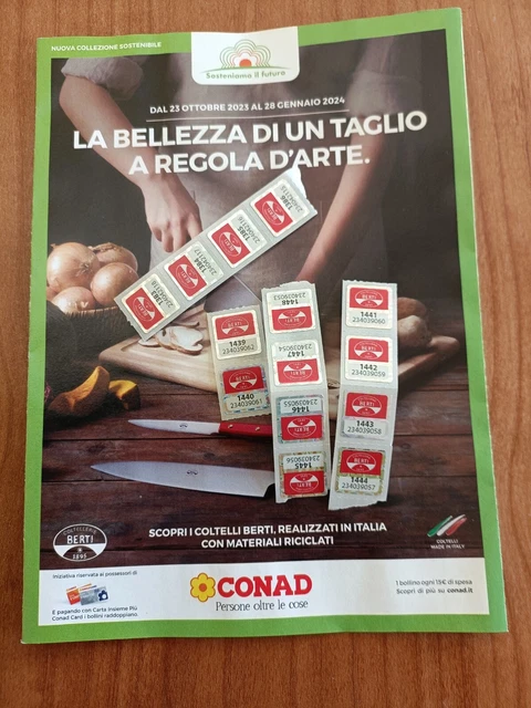 15 BOLLINI COLTELLI BERTI CONAD 2024 Leggere Per Favore EUR 3,00 ...
