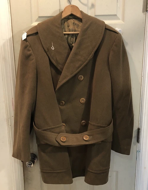 WW2 US ARMY Officer's Short Overcoat Original 1942 Excellent Condition ...