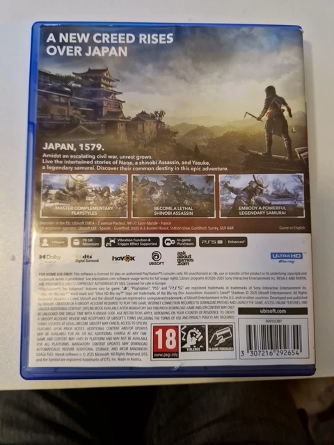 ASSASSINS CREED SHADOWS Ps5 With Dlc Included Fast Delivery £31.90 ...