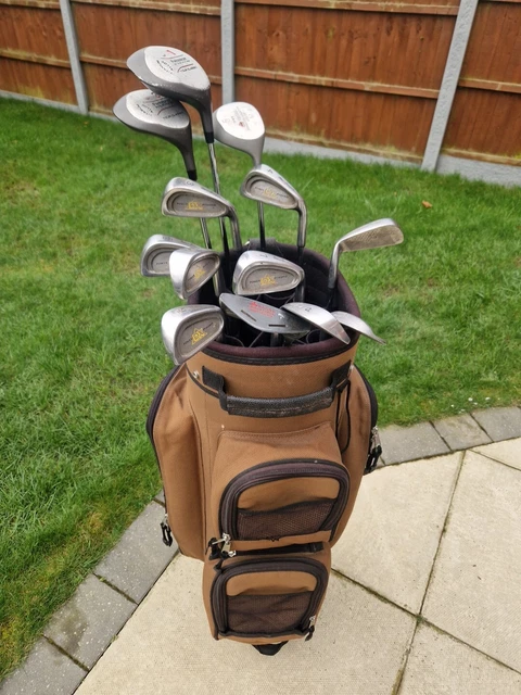 FULL SET R/H Golf Clubs & Bag MacGregor Irons, Pinseeker & Regal Woods ...