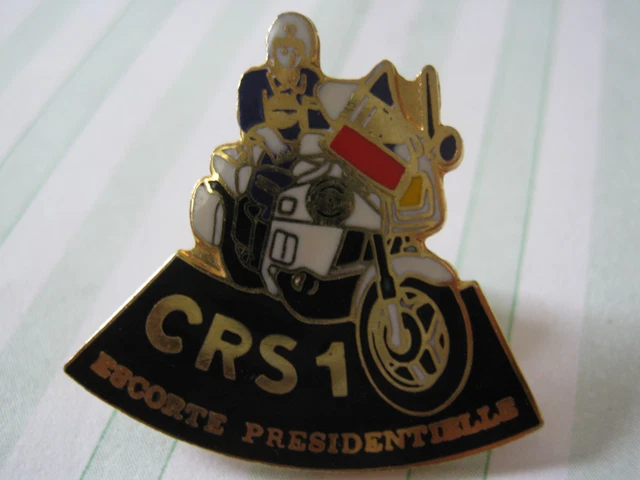 PIN'S RARE PIN'S CRS 1 MOTARD POLICE NATIONALE - ESCORTE PRESIDENTIELLE ...