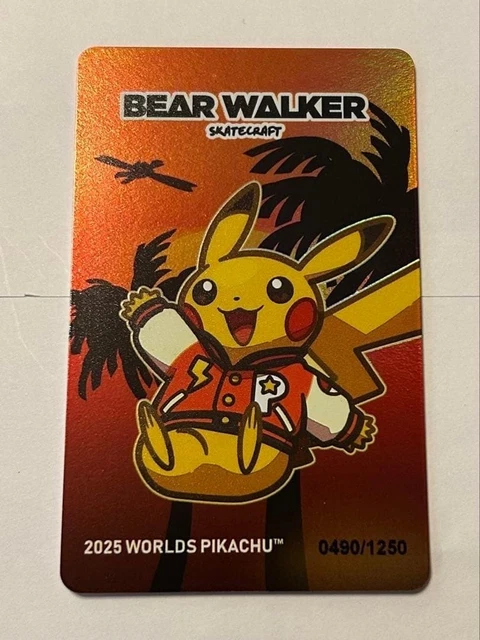 POKEMON CENTER X Bear Walker Wcs 2025 Anaheim Pikachu Collection Card ...