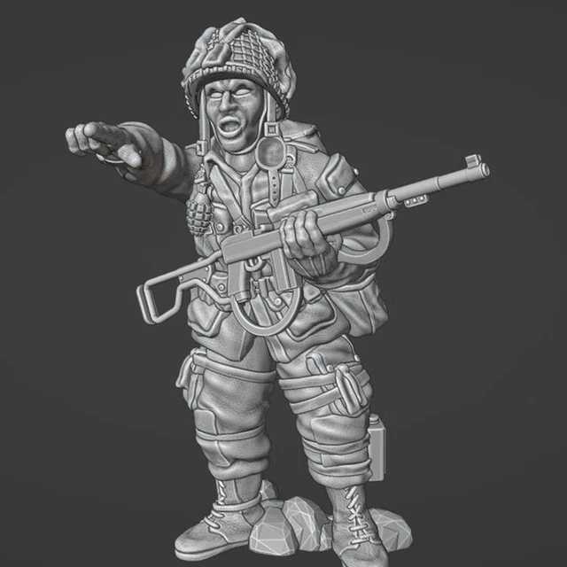 28MM WWII US Airborne - US Paratrooper NCO - Bolt Action/ Chain of ...