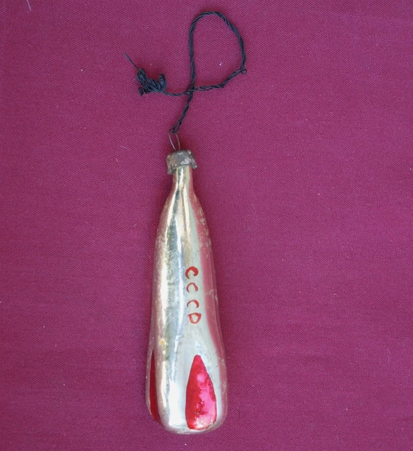 OLD NOËL ORNEMENT 1960 USSR Fusée Soviétique Verre Ampoule Espace ...