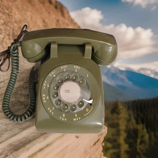 VINTAGE MID-CENTURY MODERN (Green) ITT Rotary Telephone £23.18 ...