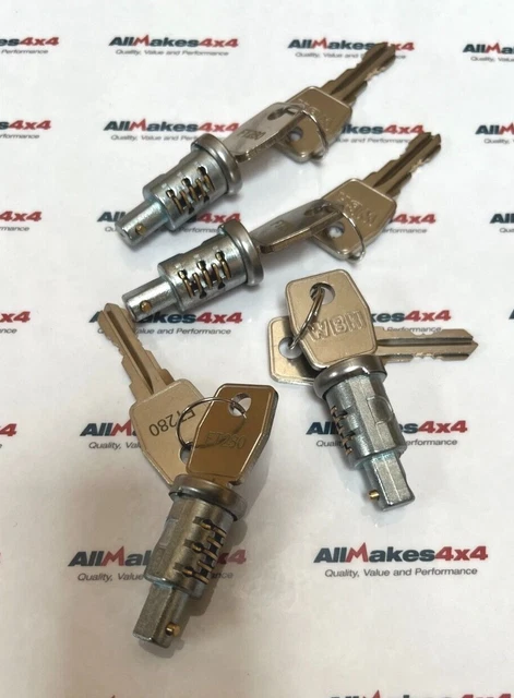 LAND ROVER DEFENDER 90/110/130 Door Lock Barrel Set x4 86-01 MTC6505 ub ...