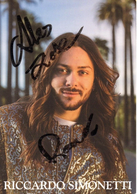 RICCARDO SIMONETTI SALON Autogramm Karte handsigniert Model Moderator ...