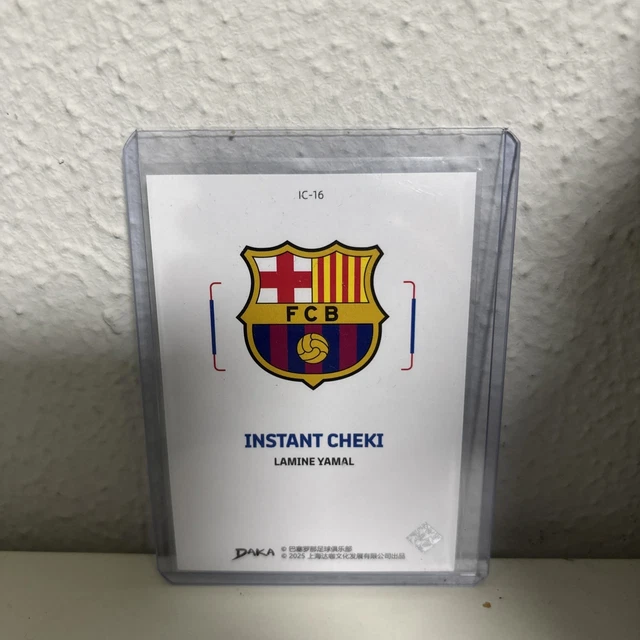 DAKA FC BARCELONA Tarjeta de Fútbol #16 Lamine Yamal Instant Cheki 2025 ...