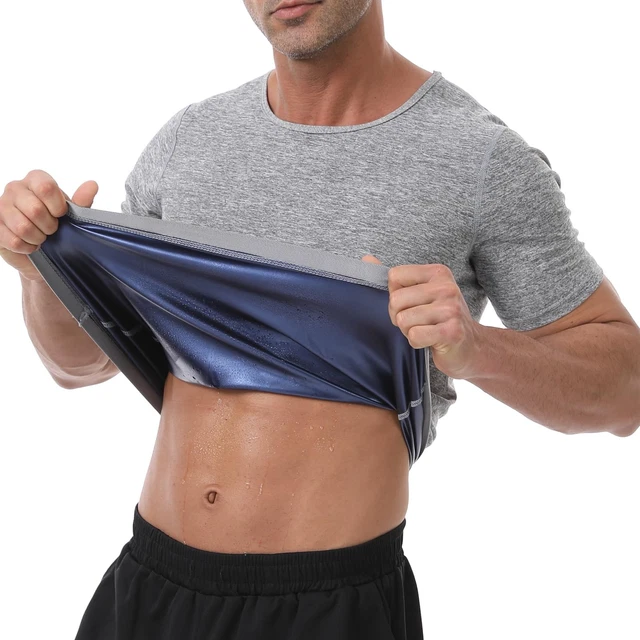 SAUNA SHIRT FOR Men Workout: Neoprene Short Sleeve Sweat Shirt for ...