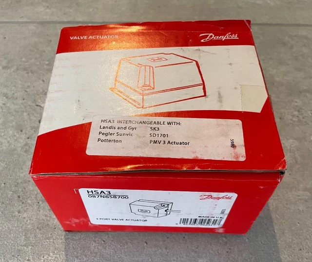 DANFOSS HSA3 3 Port Mid Position Valve Actuator 087N658700 BNIB £48.99 ...