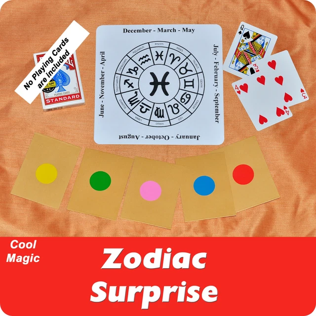 STAR SIGN ZODIAC Surprise Prediction Mentalism Magic Card Trick Self ...