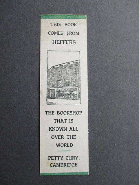 BOOKMARK HEFFERS BOOKSHOP This Book Comes From 3 & 4 Petty Cury ...