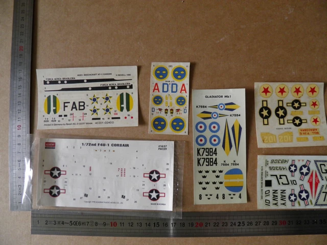 MAQUETTES MODÉLISME AVIONS WW2 Warbirds lot décalcomanies stickers EUR ...