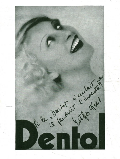 PUBLICITÉ ANCIENNE DENTOL 1935 issue de magazine EUR 6,50 - PicClick FR