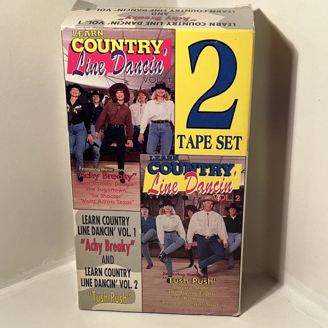 COUNTRY LINE DANCING VHS Video Tape 2 Tape Set + Line Dacin made easy ...