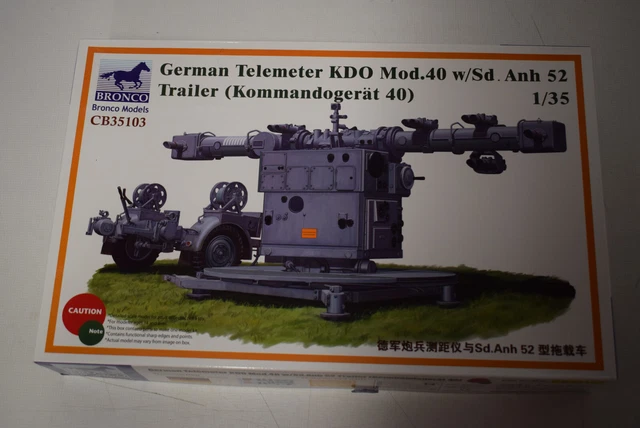 BRONCO 35103 GERMAN Telemeter KDO Mod.40 w.sd.ah.52 Trailer 1:35 NEU mi ...