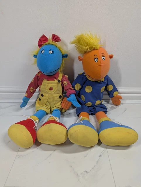 VINTAGE 1998 TWEENIES Large Bella & Jake Plush Toys Hasbro BBC Retro ...