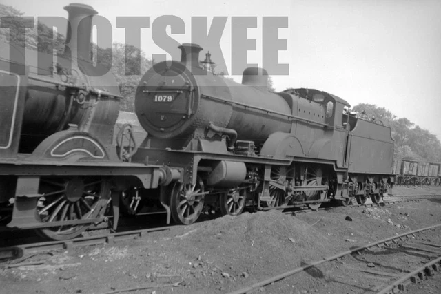 LARGER NEGATIVE BR British Railways Steam Loco 1079 Class 4P Millhouses ...