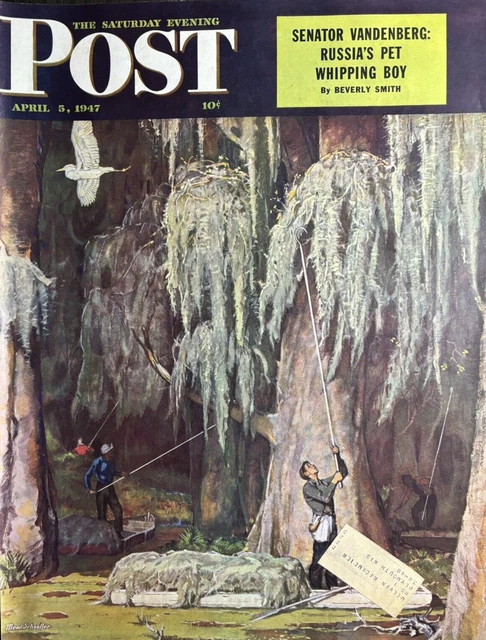 MEAD SCHAEFFER SATURDAY Evening Post Original Magazine Cover Only April ...