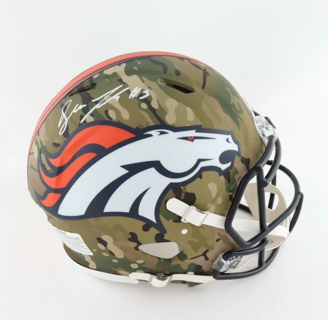 DREW LOCK RIDDELL Denver Broncos full-size authentic helmet ...