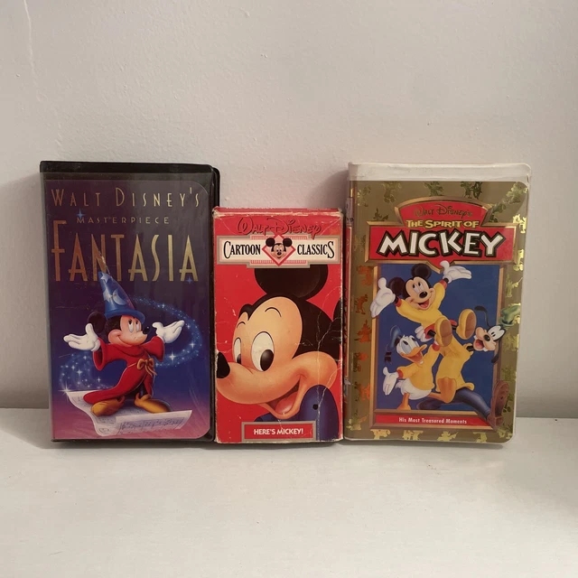 LOT VHS WALT Disney Mickey Mouse carton Fantasia classiques et esprit ...