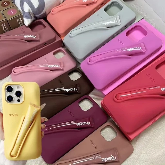 RHODE CASE + Lip Gloss For iPhone 17 Pro Max 15 14 13 12 11 Plus Soft ...