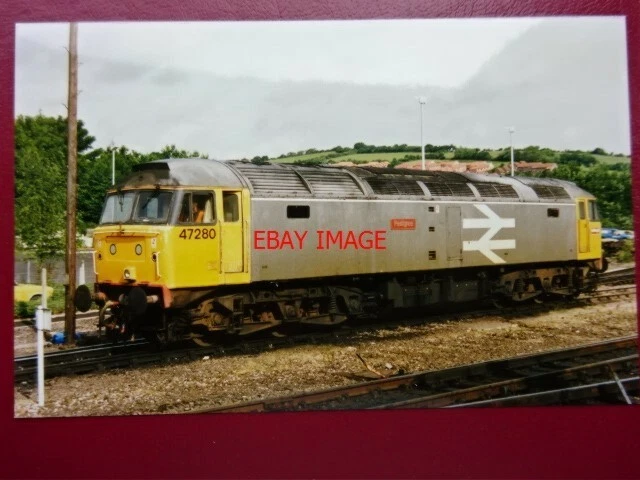 PHOTO BR Class 47 Loco No 47280 Pedigree At Exeter 1989 £1.25 - PicClick UK