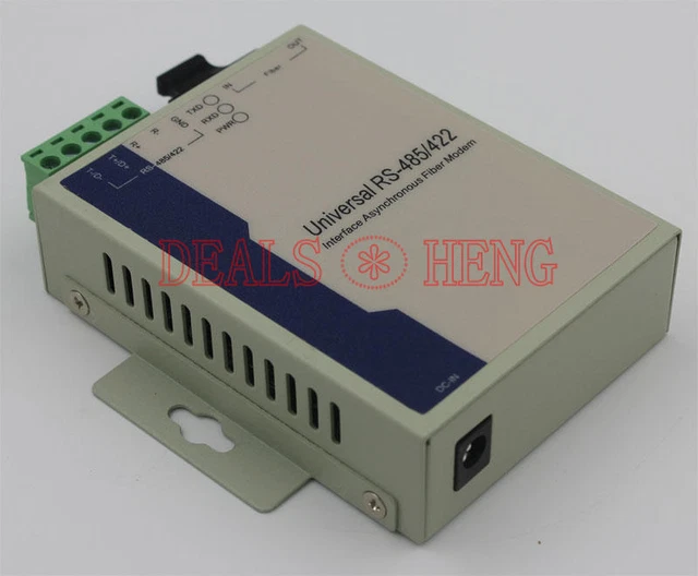 INDUSTRIAL RS485/422 DIGITAL Optical MODEM Serial to Fiber Converter MM ...