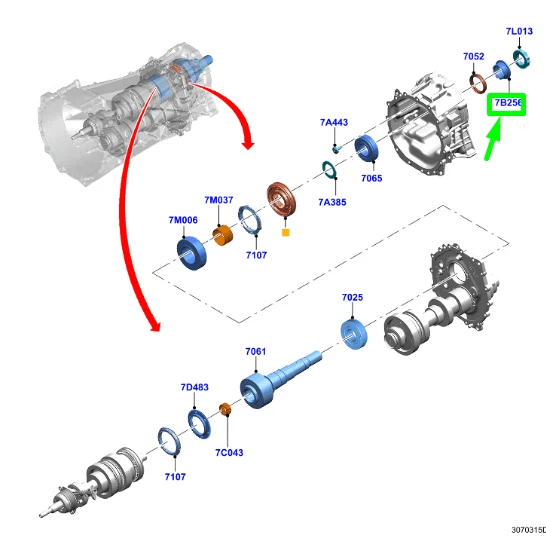 FORD RANGER T9 Output Shaft Bush 2499515 NEW GENUINE £89.00 - PicClick UK