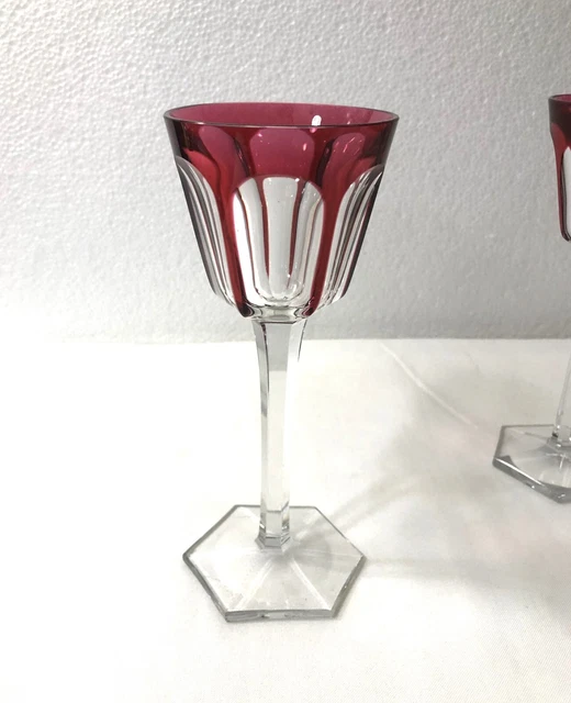 VERRE À VIN du Rhin cristal doublé rouge BACCARAT modèle HARCOURT ...
