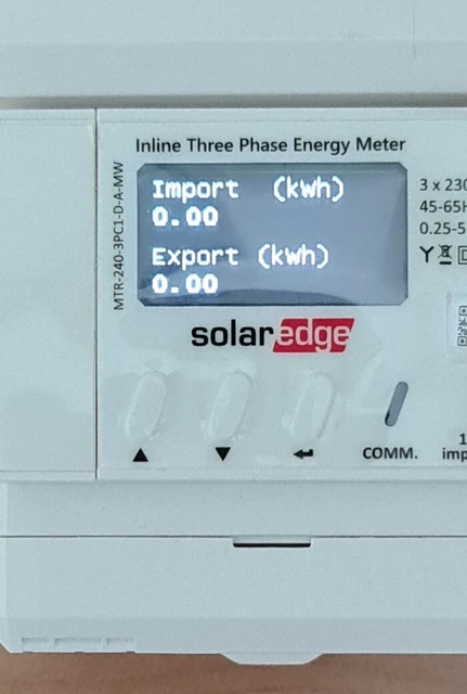 SOLAREDGE INLINE ENERGIEZÄHLER mit Energy Net 1ph 3ph 230 400V 65A EUR 200,00 - PicClick DE