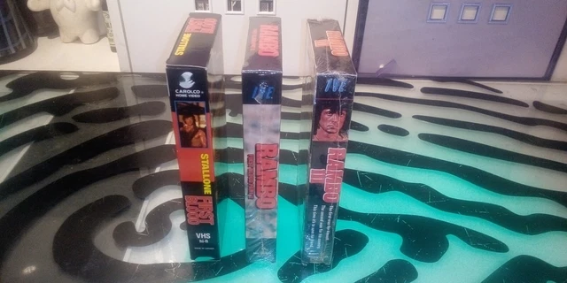 RAMBO TRILOGY VHS Lot of 3 Vintage First Blood Stallone III IVE Carolco ...