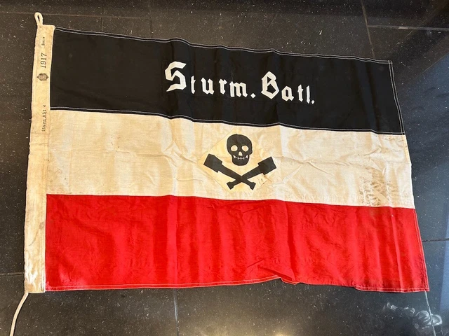 ORIGINAL WW1 IMPERIAL German Army Storm Battalion Flag Dated 1917 £1.00 ...