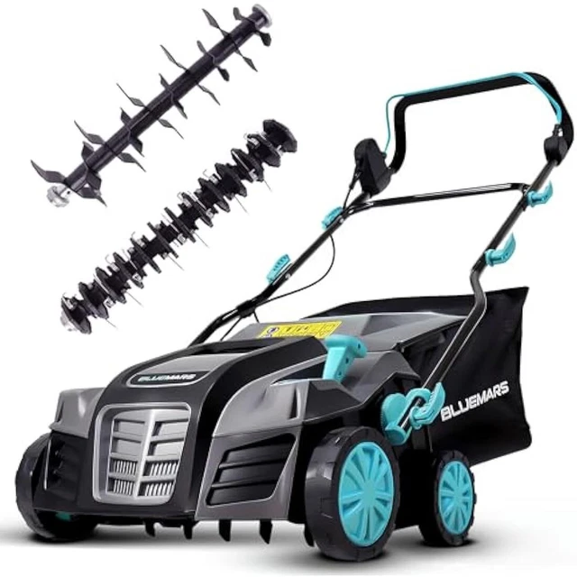 BLUEMARS 2000W LAWN Scarifier and Aerator, 40CM Working Width Electric ...