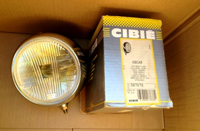 OLDTIMER RALLYE NEBEL Zusatzscheinwerfer Cibie Oscar Chrom gelb 067678 NEU NOS EUR 179,00 ...