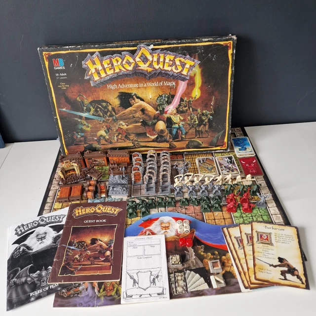 VINTAGE 1980'S HEROQUEST Board Game By MB Games - 97% Complete £64.99 ...