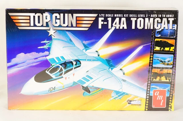 AMT TOP GUN F-14A Tomcat Fighter Jet 1:72 Scale Model Kit - Aircraft ...