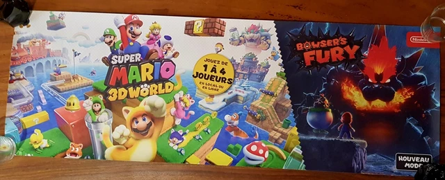 SUPER MARIO 3D World + Bowser Fury Nintendo Switch Promo Store Poster ...