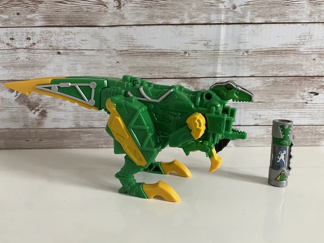 POWER RANGERS DINO Charge Green Velociraptor Zord + Number #4 Dino ...