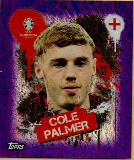 TOPPS UEFA EURO 2024 Sticker - Cole Palmer - ENG 3 Purple £0.85 ...