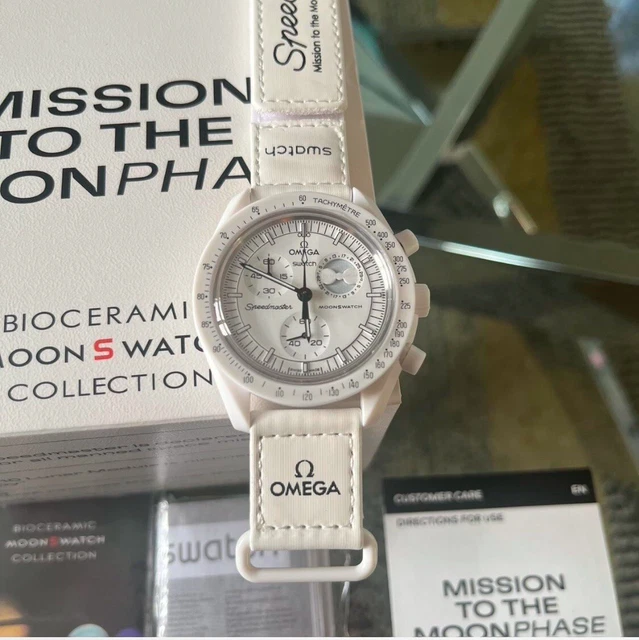 OMEGA X SWATCH Speedmaster MoonSwatch Bright White Men's Watch ...