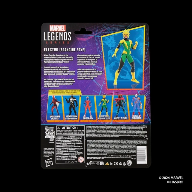 MARVEL LEGENDS SERIES, Electro (Francine Frye), Figura de acción ...