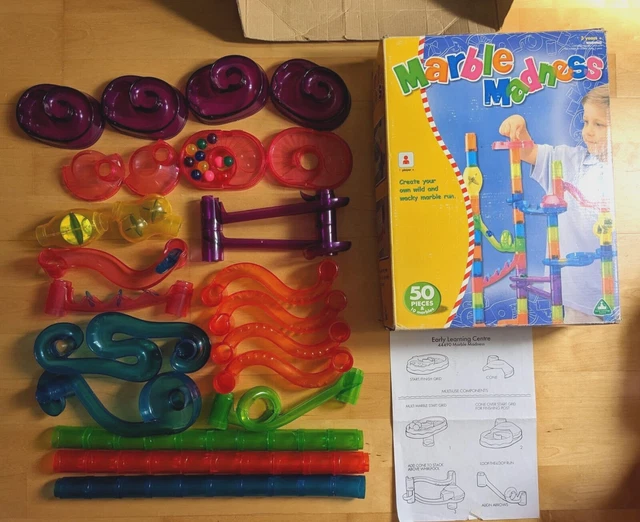 BOXED ELC MARBLE Madness. Complete 50 pieces + 11 Marbles. Building ...