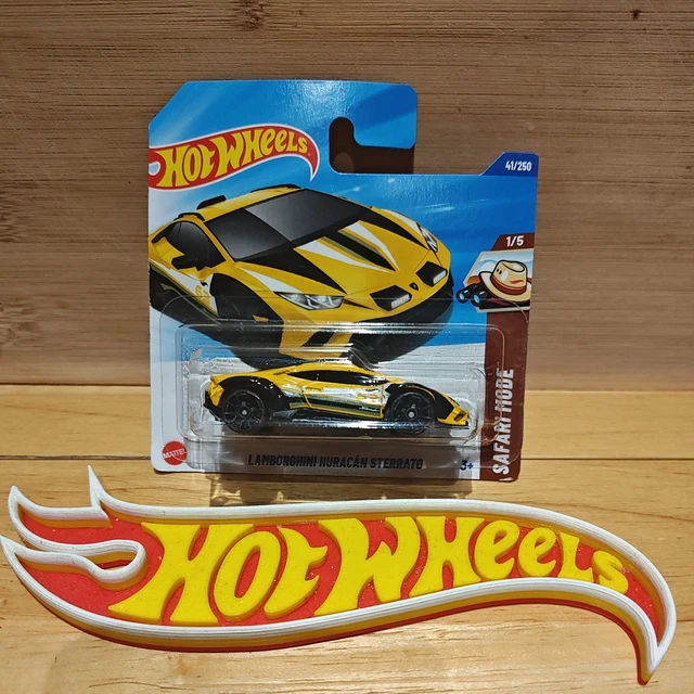 HOT WHEELS SAFARI Mode Lamborghini Huracan Sterrato Yellow Short Card ...